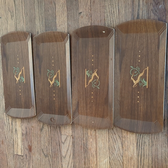 hasko | Accents | Set Of 4 Mid Century Modern Hasklite Trays | Poshmark